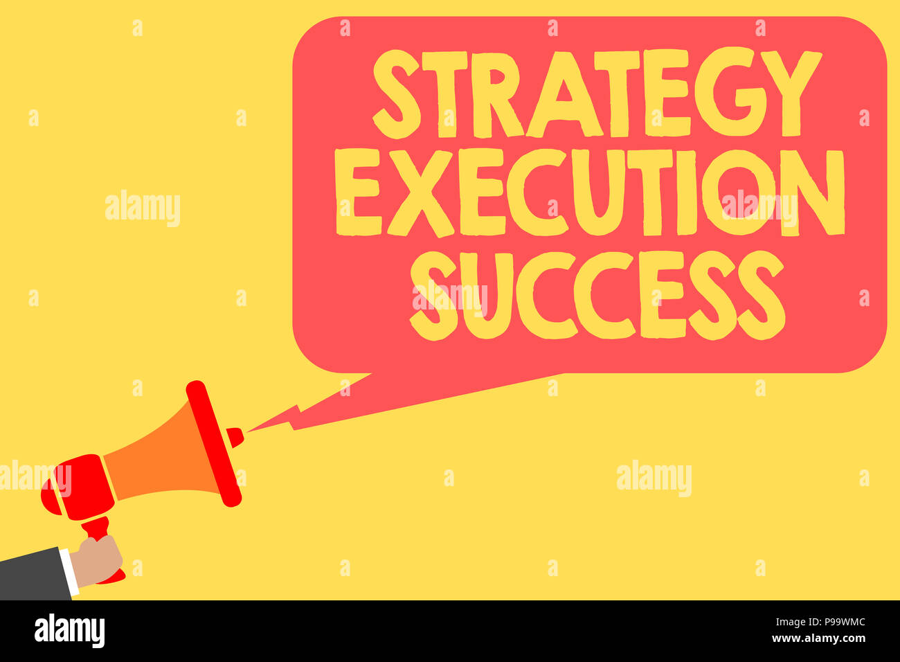 Handwriting Text Strategy Execution Success Concept Meaning Putting