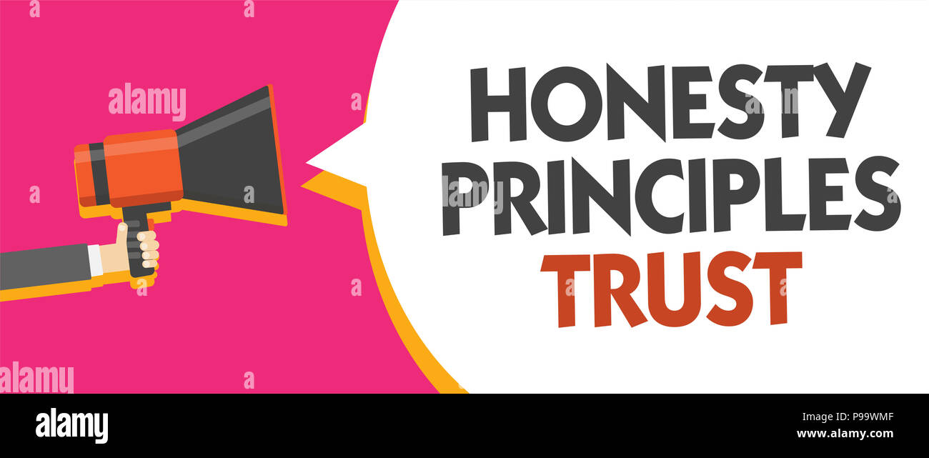 Conceptual hand writing showing Honesty Principles Trust. Business ...
