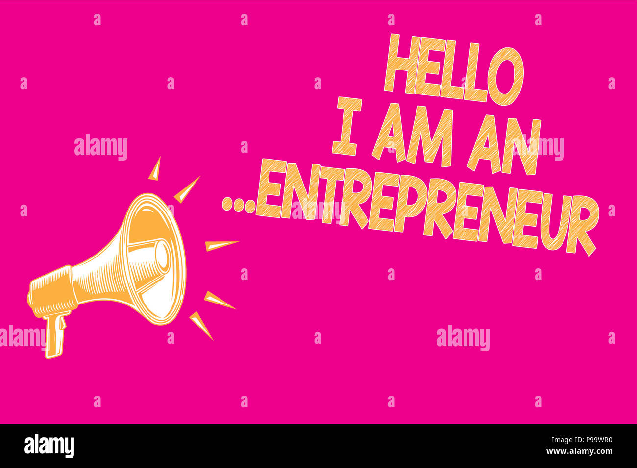Text sign showing Hello I Am An ...Entrepreneur. Conceptual photo ...