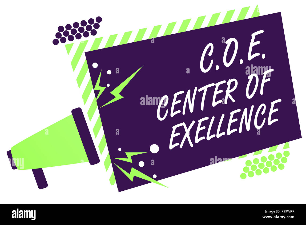 Text sign showing C.O.E Center Of Excellence. Conceptual photo being ...
