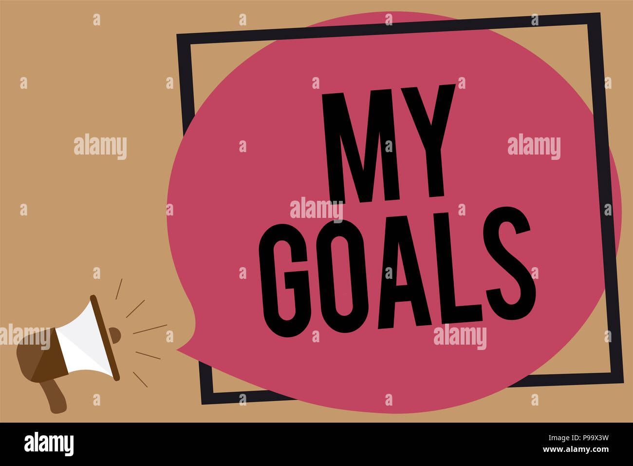 Writing note showing My Goals. Business photo showcasing Future or ...