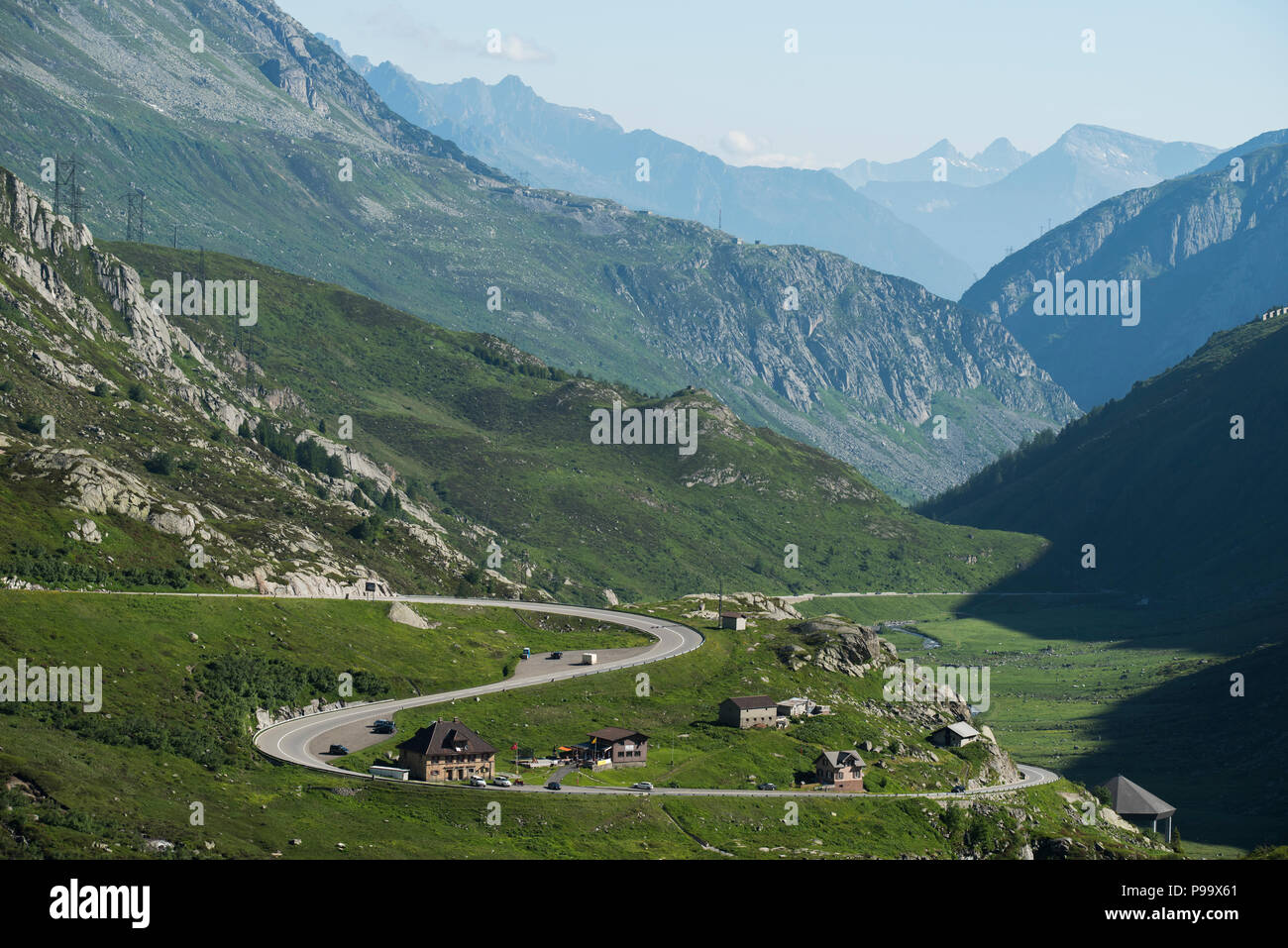 St Gotthard Pass, Passo del S. Gottardo,Gotthardpass, Switzerland. June ...