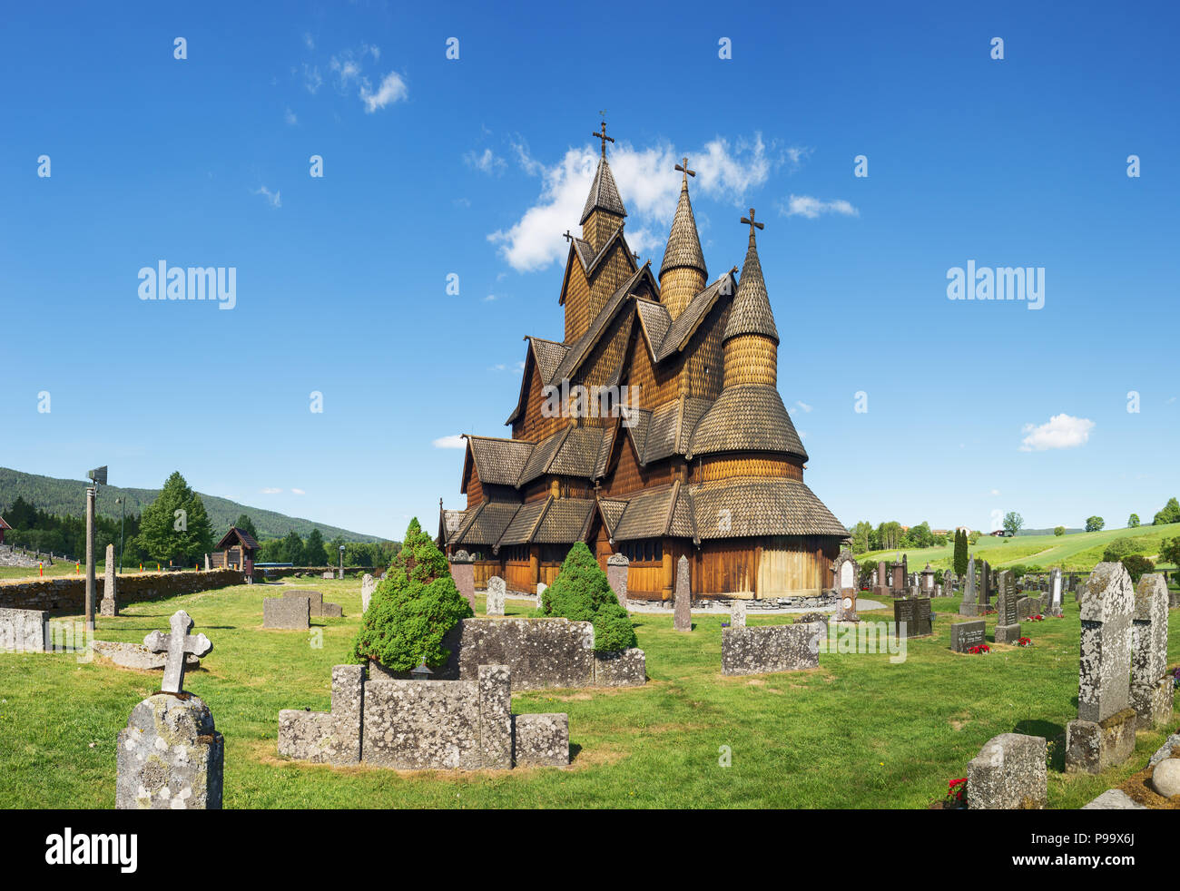 Editorial: NOTODDEN, TELEMARK, NORWAY, June 04, 2018 - Panorama of the ...