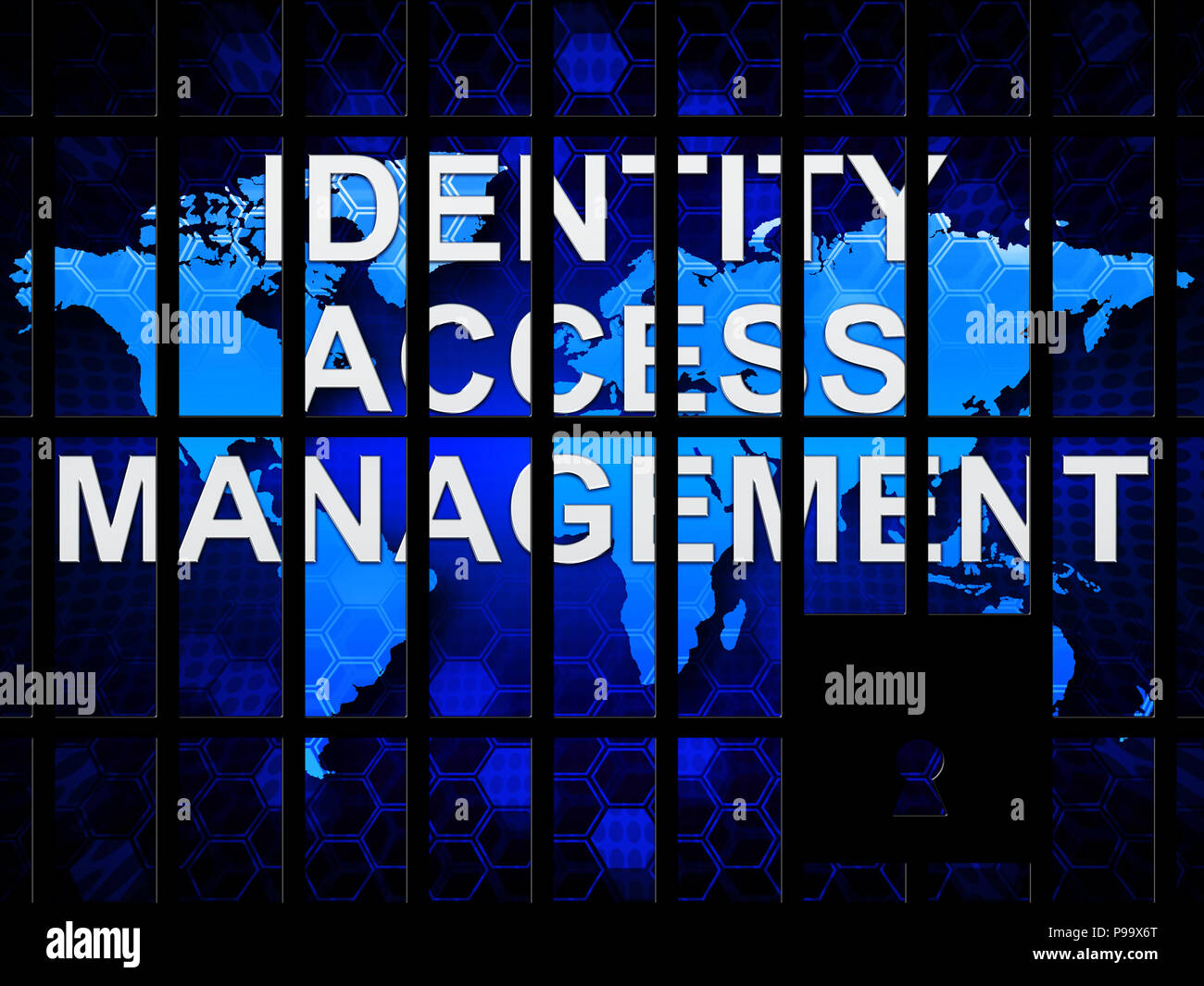 Identity Access Management Fingerprint Entry 2d Illustration Shows ...