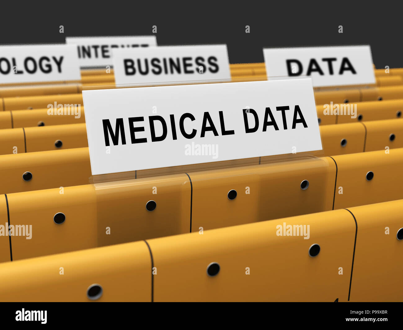 Big Data Medical Health Database 3d Rendering Shows Healthcare Bigdata ...