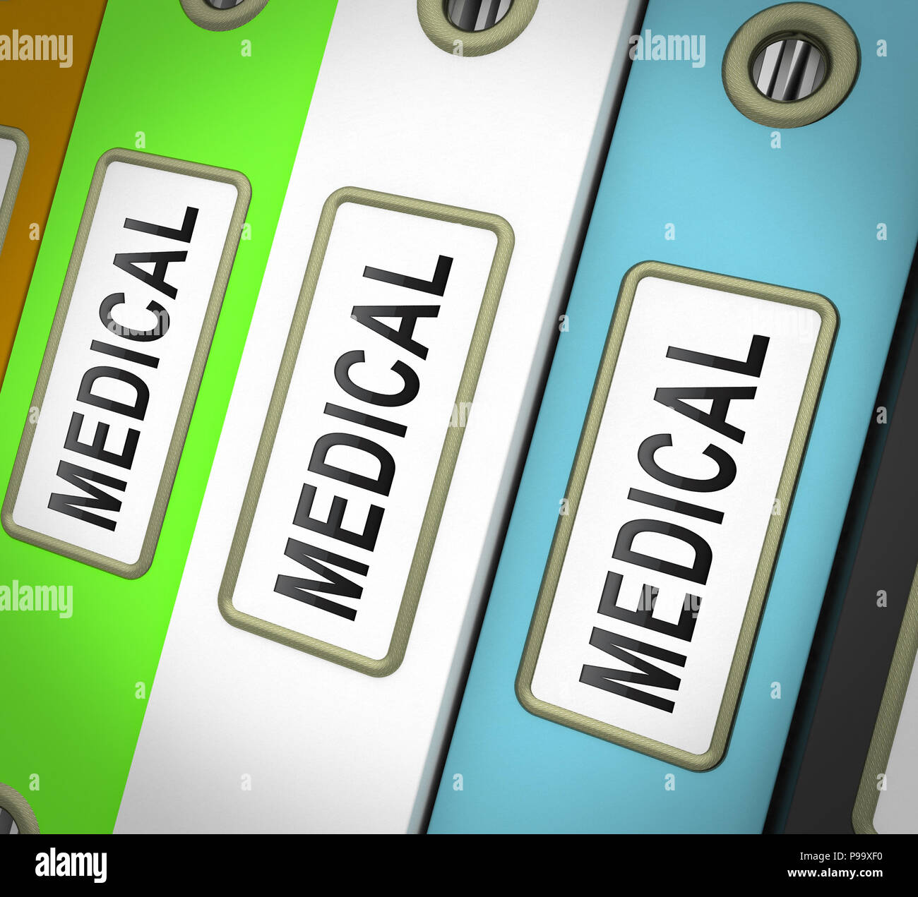 Big Data Medical Health Database 3d Rendering Shows Healthcare Bigdata ...