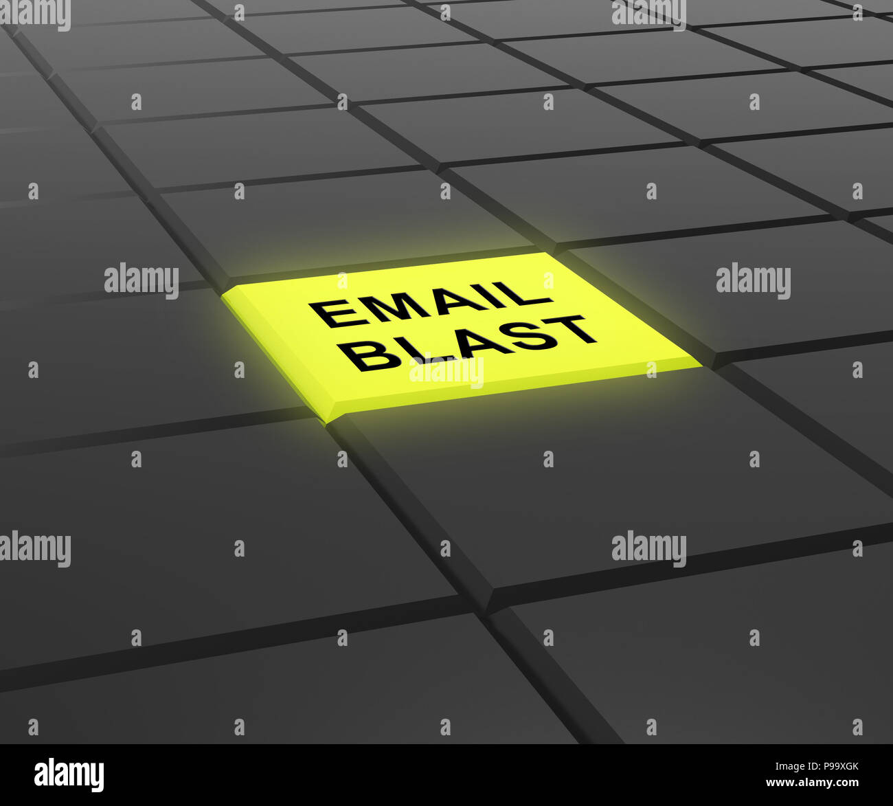 Email Blast Newsletter Promotion Delivering 3d Rendering Shows ...