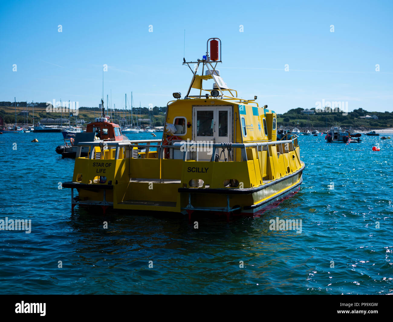 'Star of Life' medical boat, Isles of Scilly, UK Stock Photo - Alamy