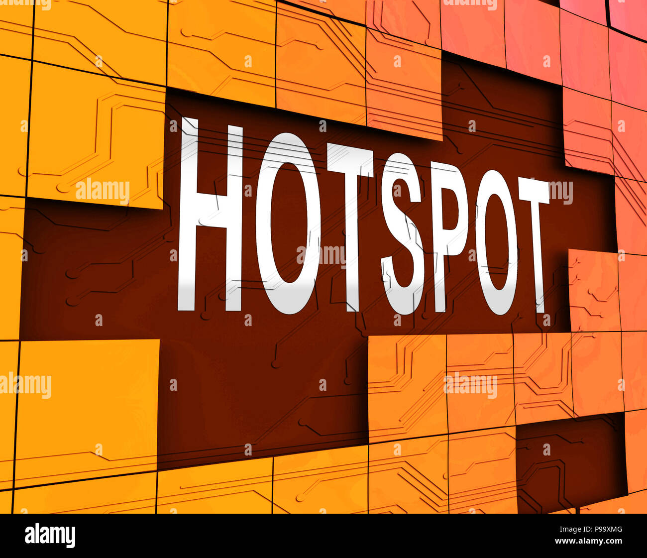 Portable Hotspot Wifi Signal Gateway 3d Rendering Shows Internet ...