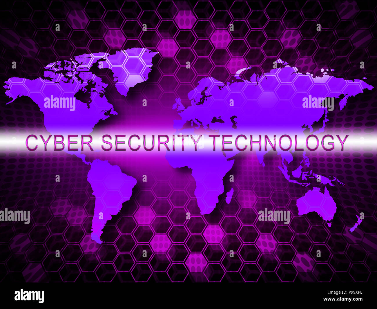 Cybersecurity Technology Hightech Security Guard 2d Illustration Shows ...