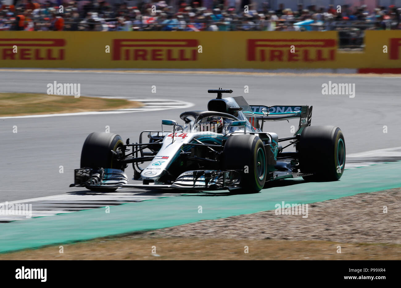 Mercedes' Lewis Hamilton during the 2018 British Grand Prix at ...