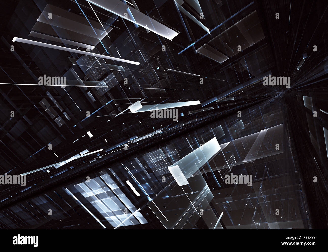 Abstract technology 3D illustration Stock Photo - Alamy