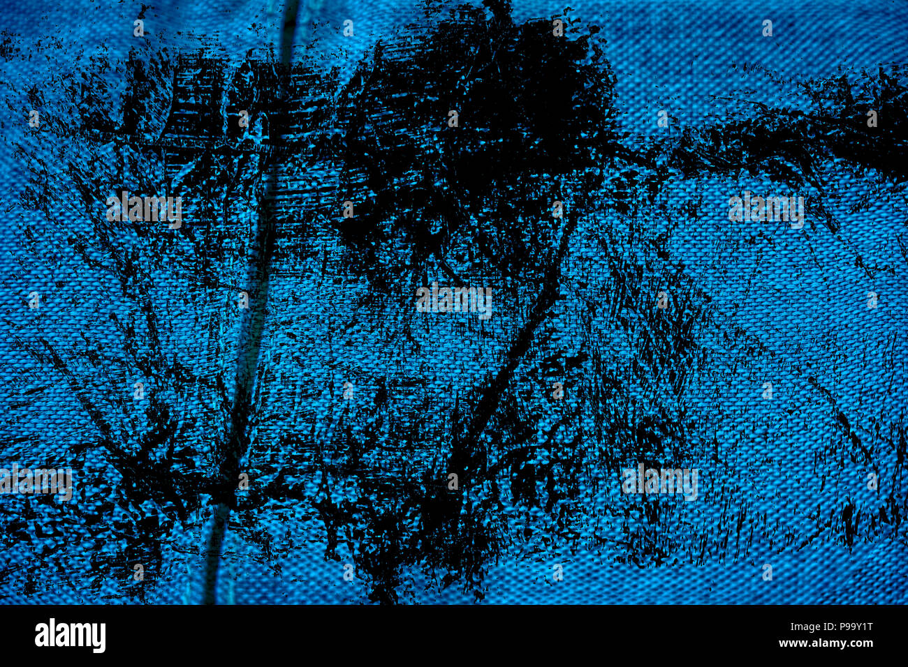 Grunge dirty Ultra blue Linen fabric surface for mock-up or designer ...