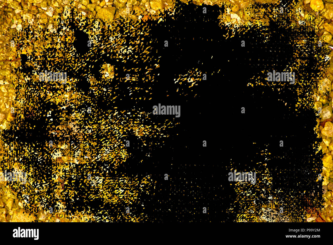 Ultra yellow Pebble surface, stone texture or rock backdrop, ground ...