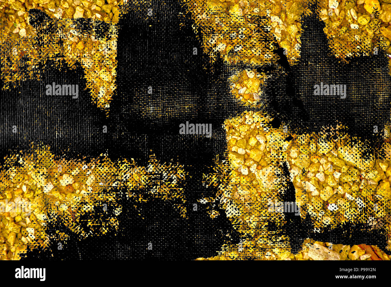 Ultra yellow Pebble surface, stone texture or rock backdrop, ground ...