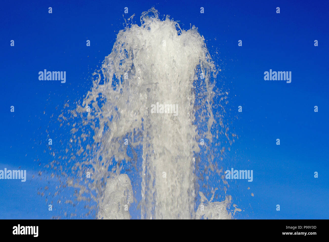 Jet of water in geyser fountain Stock Photo - Alamy