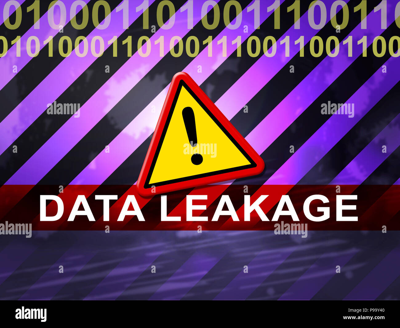 Data Leakage Information Flow Loss 2d Illustration Shows Leaky Breach ...