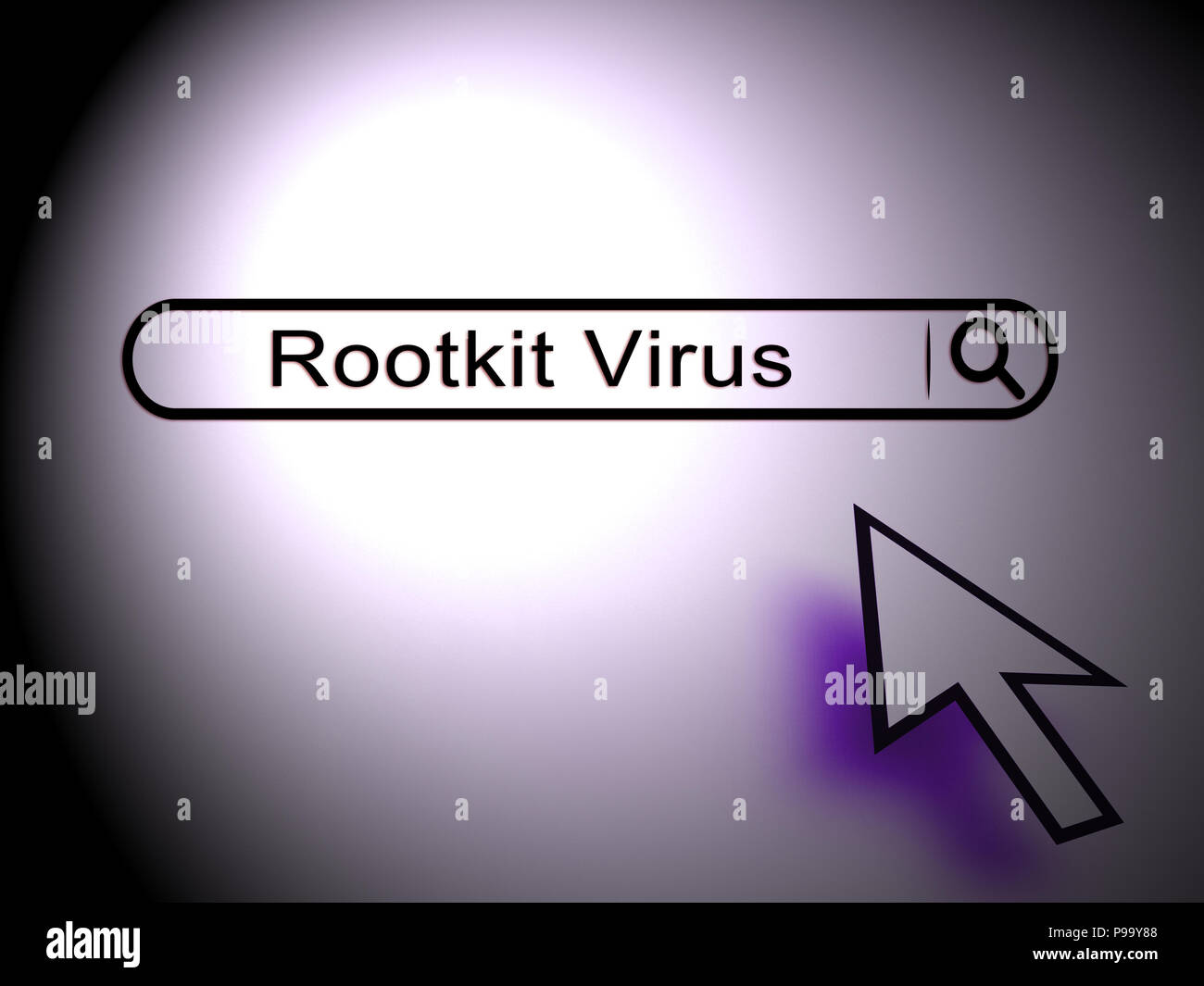 Rootkit Virus Cyber Criminal Spyware 2d Illustration Shows Criminal ...