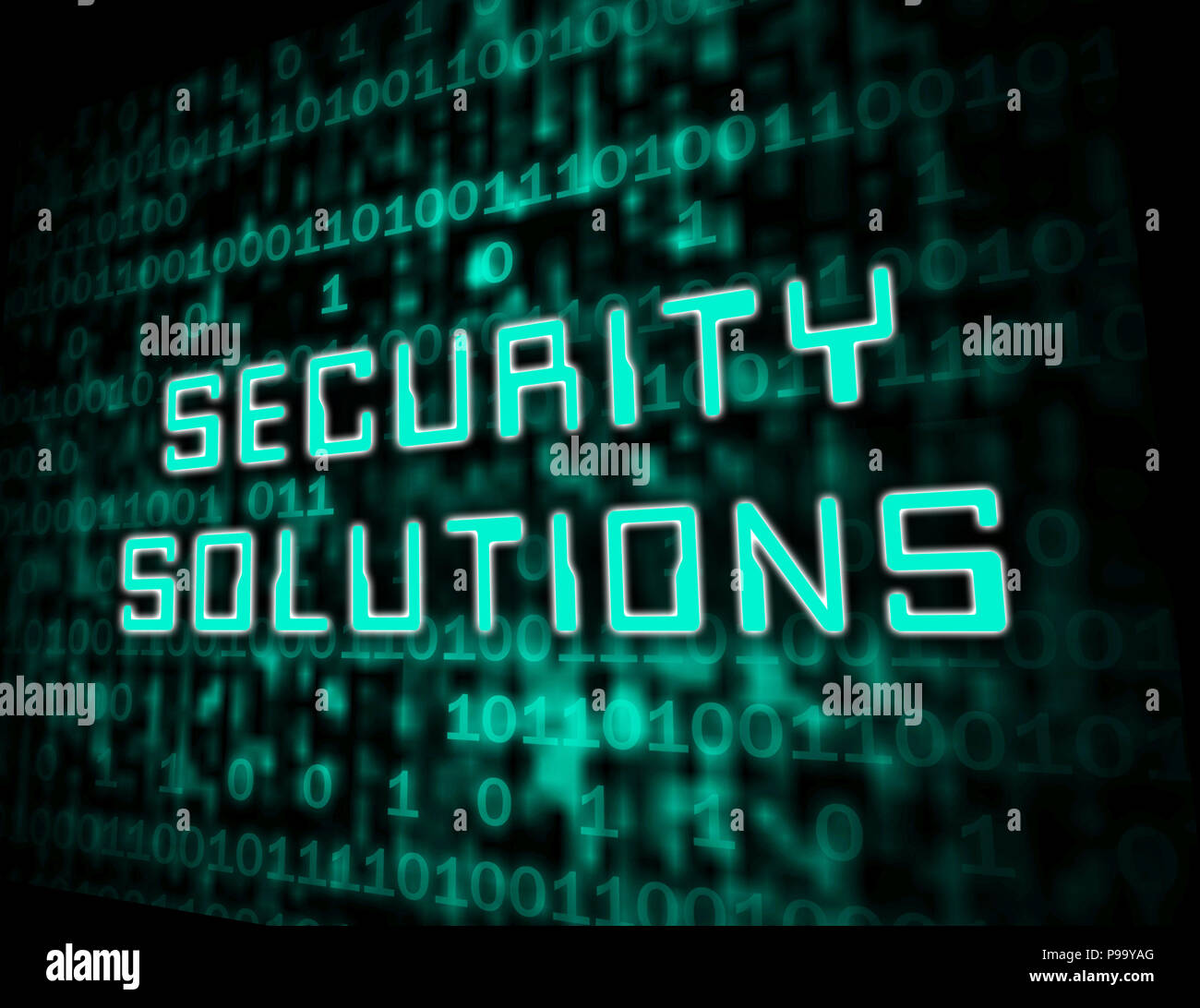 Cyber Security Solutions Threat Solved 3d Illustration Shows Success ...