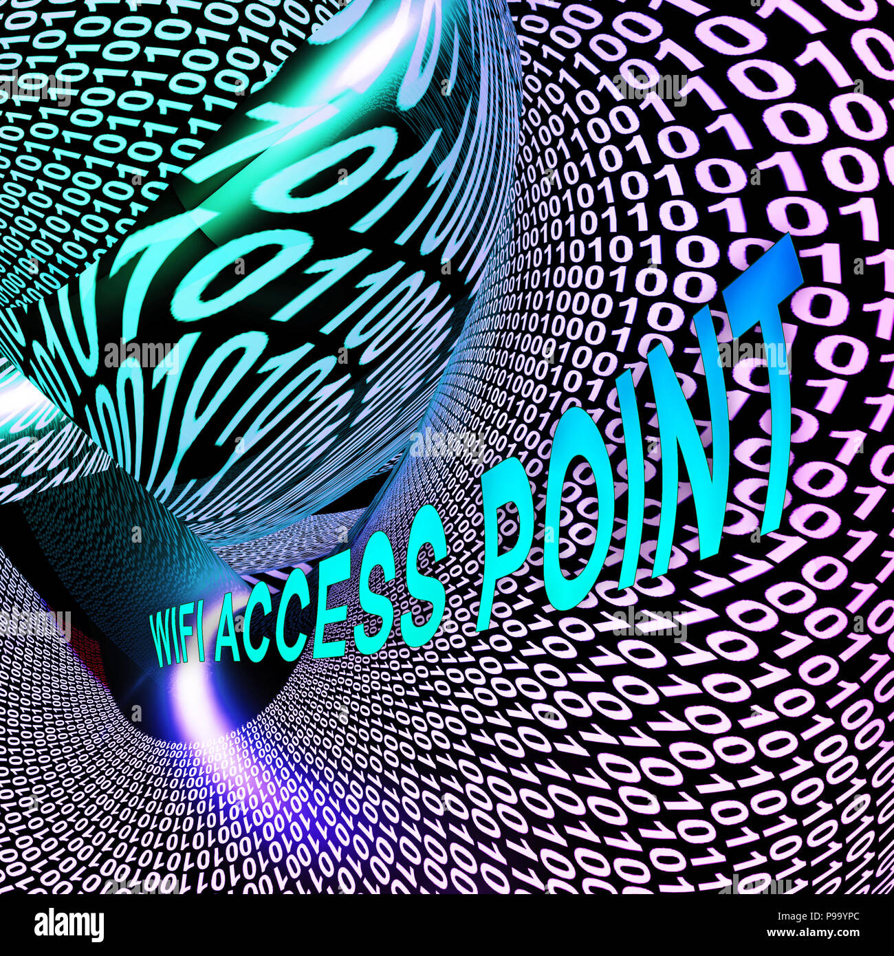 Wifi Access Point Remote Hotspot 3d Rendering Means Available Bandwidth ...