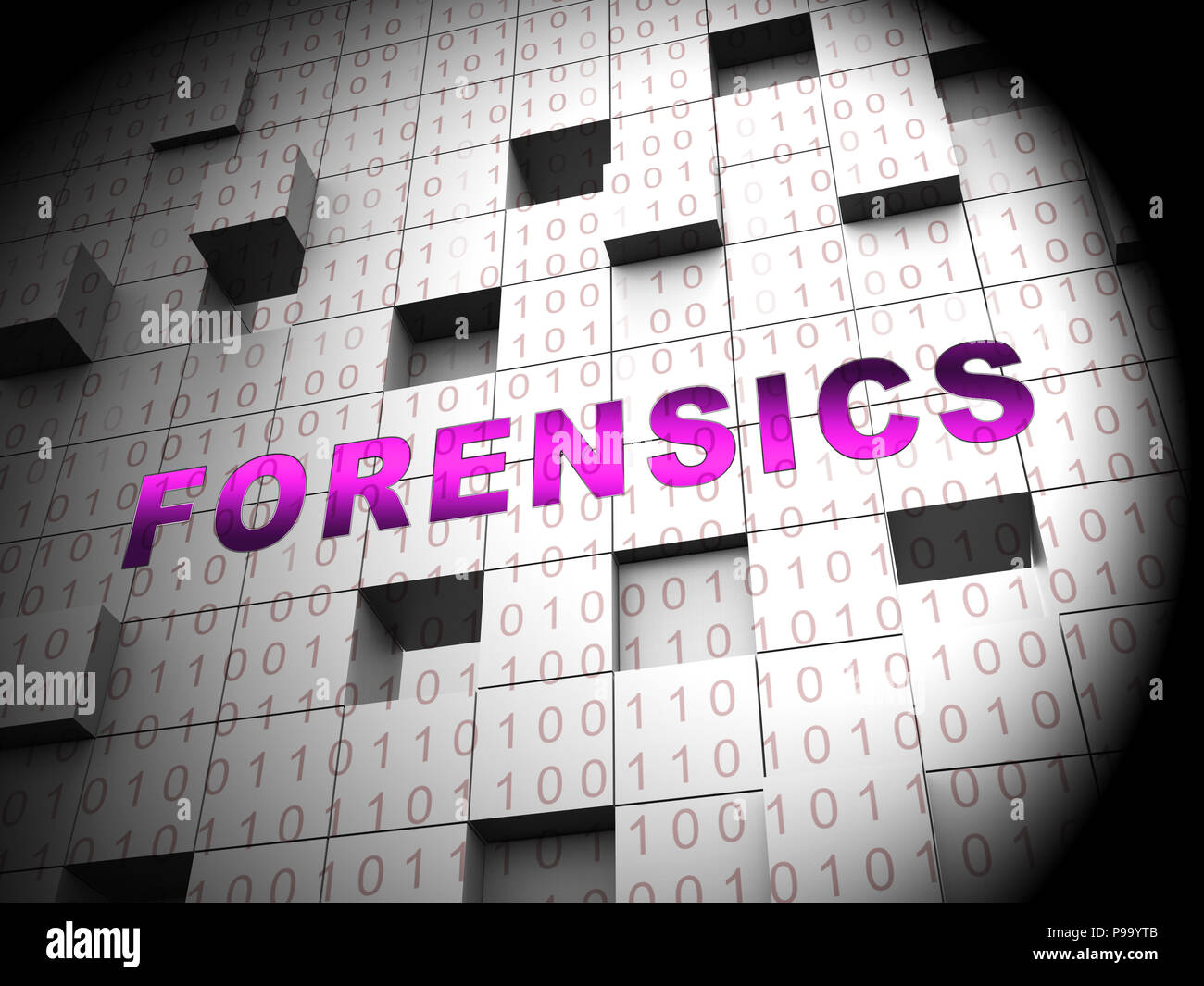 Cyber Forensics Computer Crime Analysis 3d Rendering Shows Internet ...