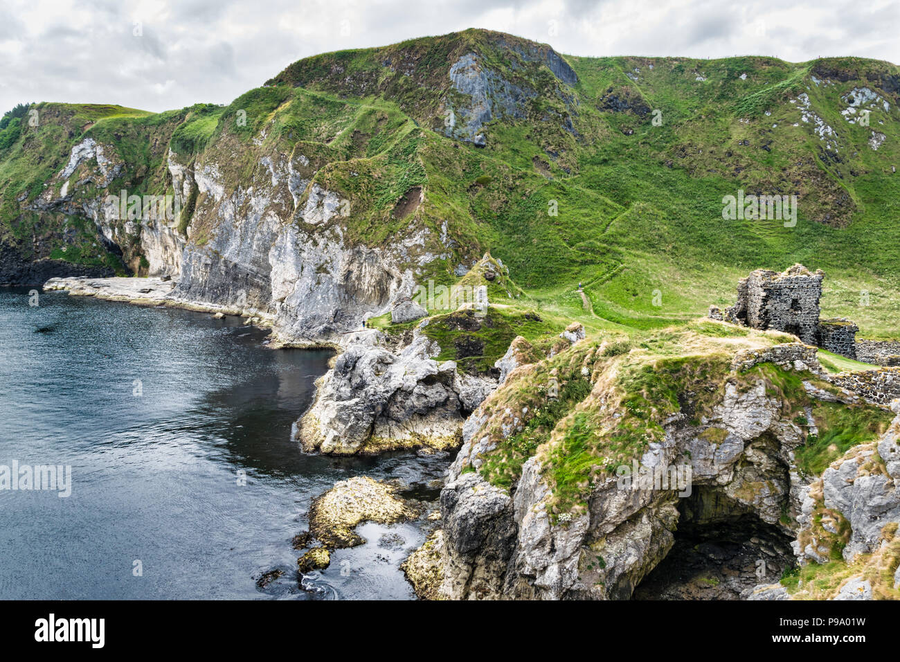 Ruins on the coastal cliffs hi-res stock photography and images - Alamy