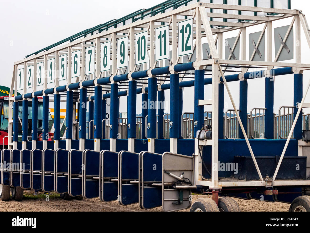 Start gates for horse races Stock Photo - Alamy