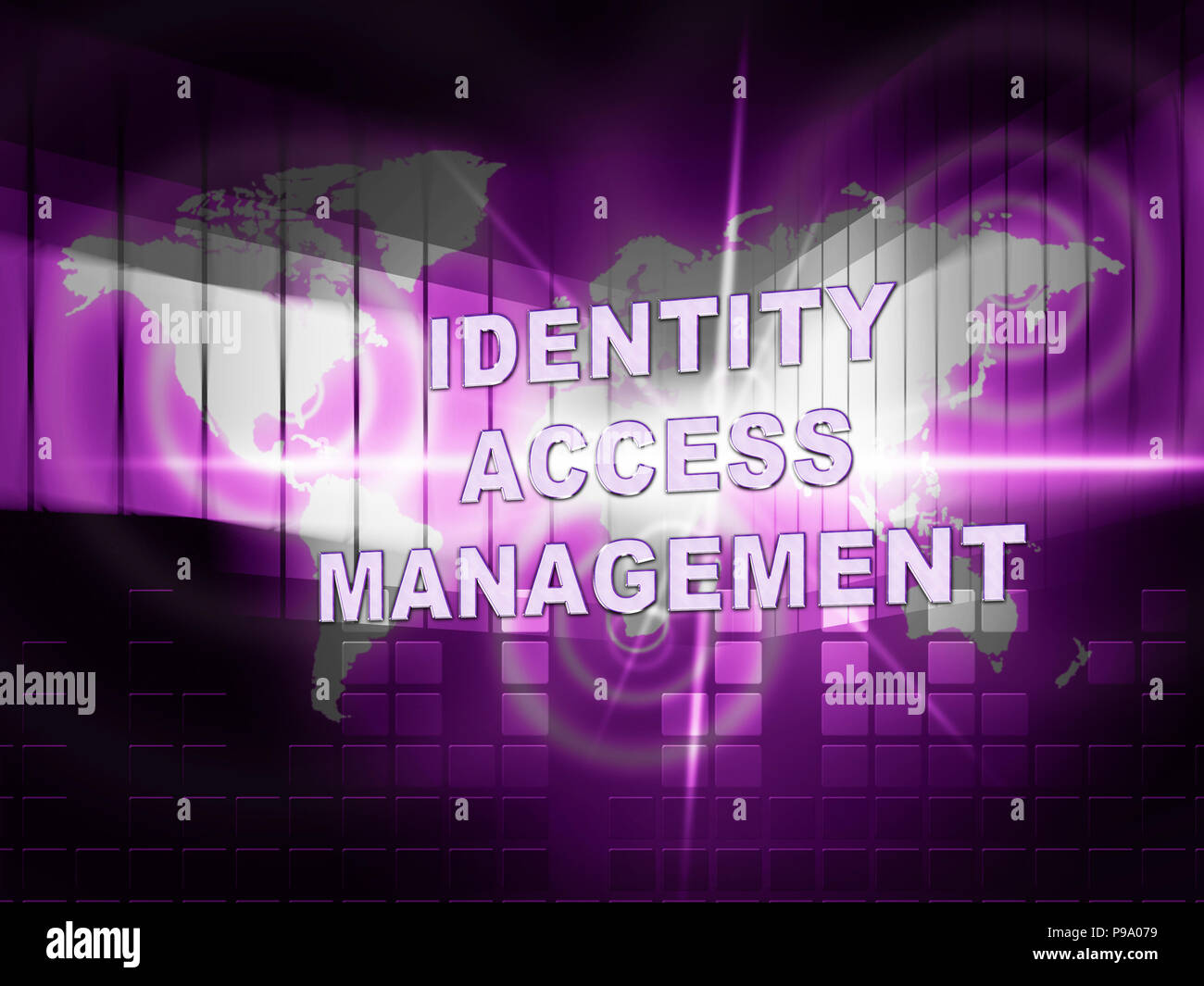 Identity Access Management Fingerprint Entry 3d Illustration Shows ...