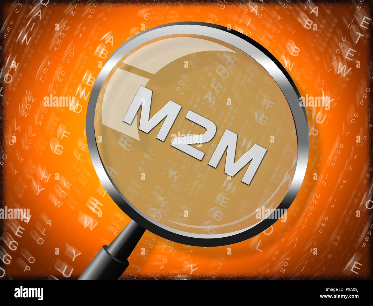 M2M Machine Connectivity And Cooperation 3d Rendering Shows ...