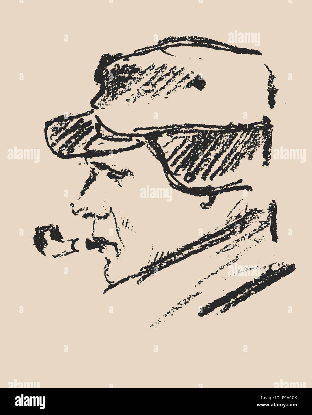 Portrait of Daniil Kharms (1905-1942). Museum: PRIVATE COLLECTION Stock ...