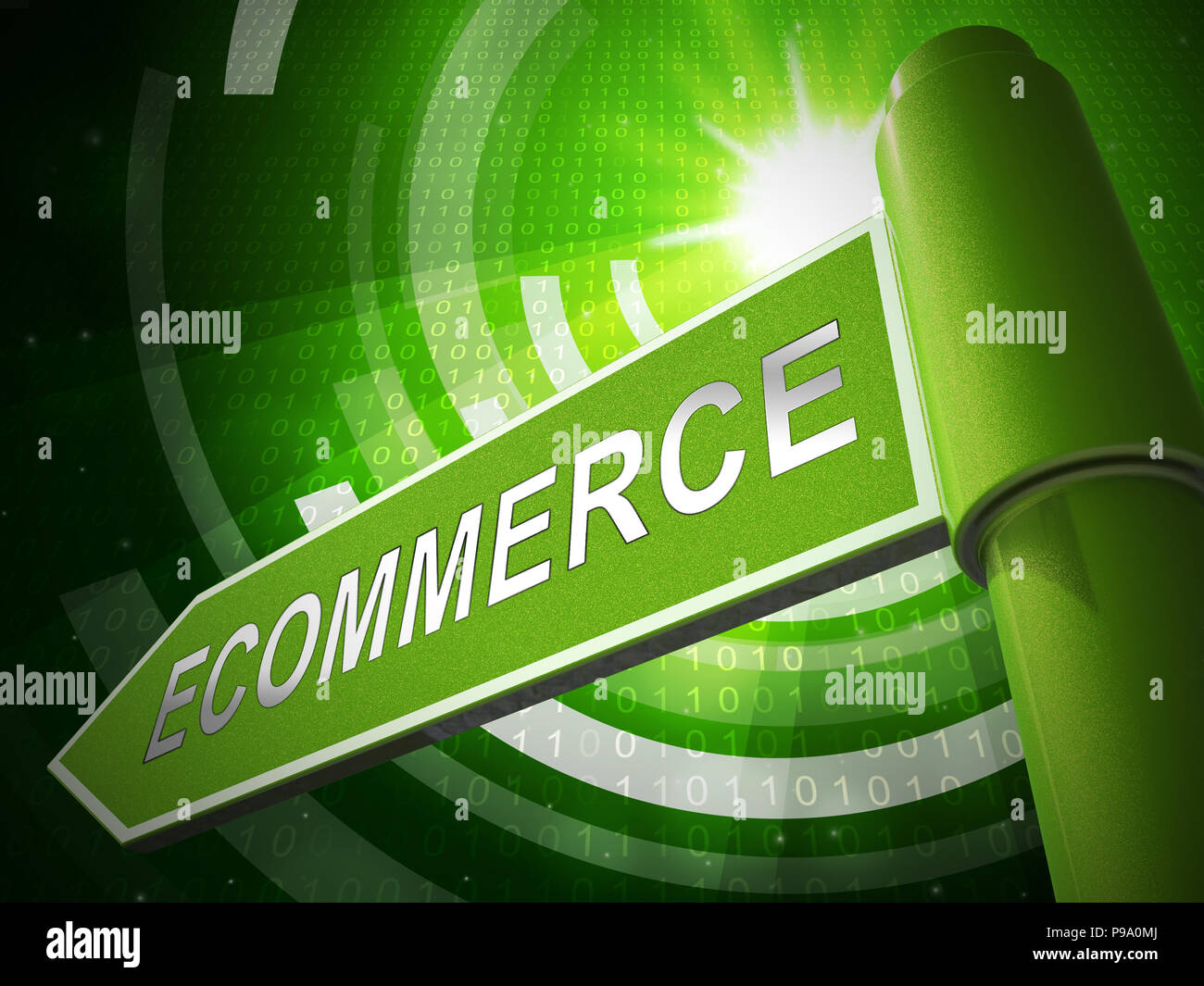 Ecommerce Platform Virtual Marketplace Portal 3d Illustration Shows ...
