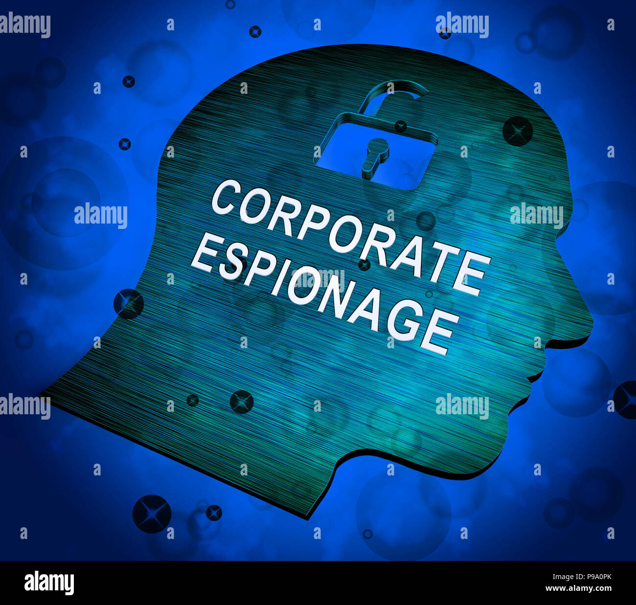 Corporate Espionage Covert Cyber Hacking 3d Rendering Shows Commercial ...