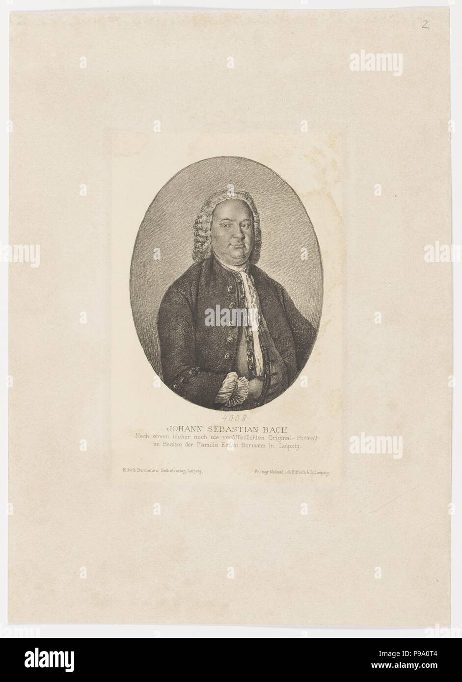Johann Sebastian Bach. Museum: PRIVATE COLLECTION Stock Photo - Alamy