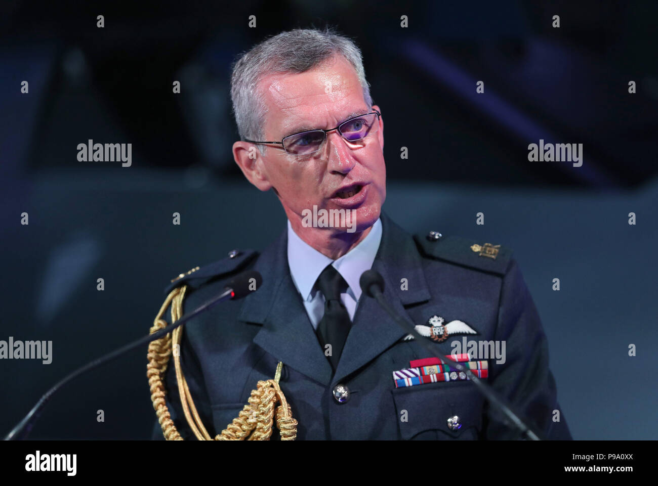 Chief of the Air Staff, Air Chief Marshall Sir Stephen Hillier speaking ...