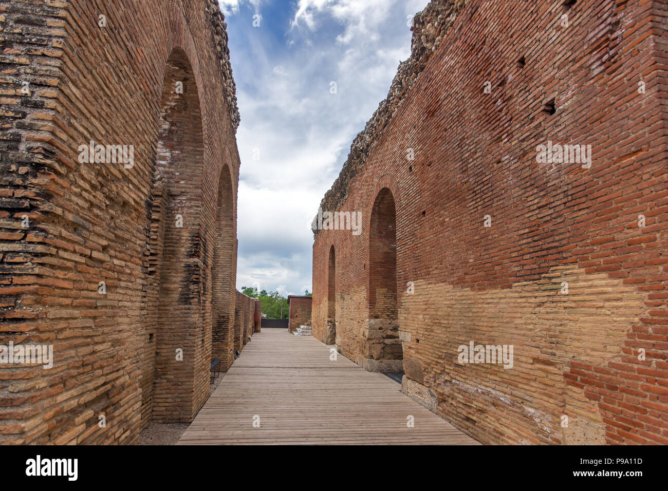 Ancient ruins of Roman Odeon, Patras, Peloponnese, Western Greece Stock ...