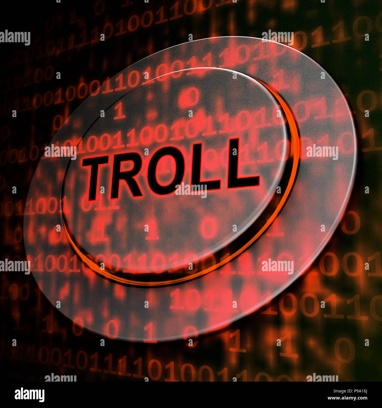 Online Troll Rude Sarcastic Threat 3d Rendering Shows Cyberspace Bully ...