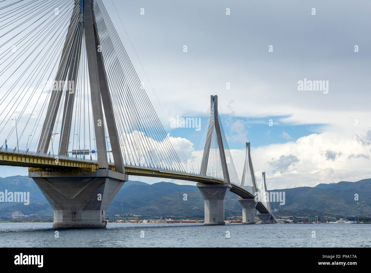 Amazing view of The cable bridge between Rio and Antirrio, Patra ...