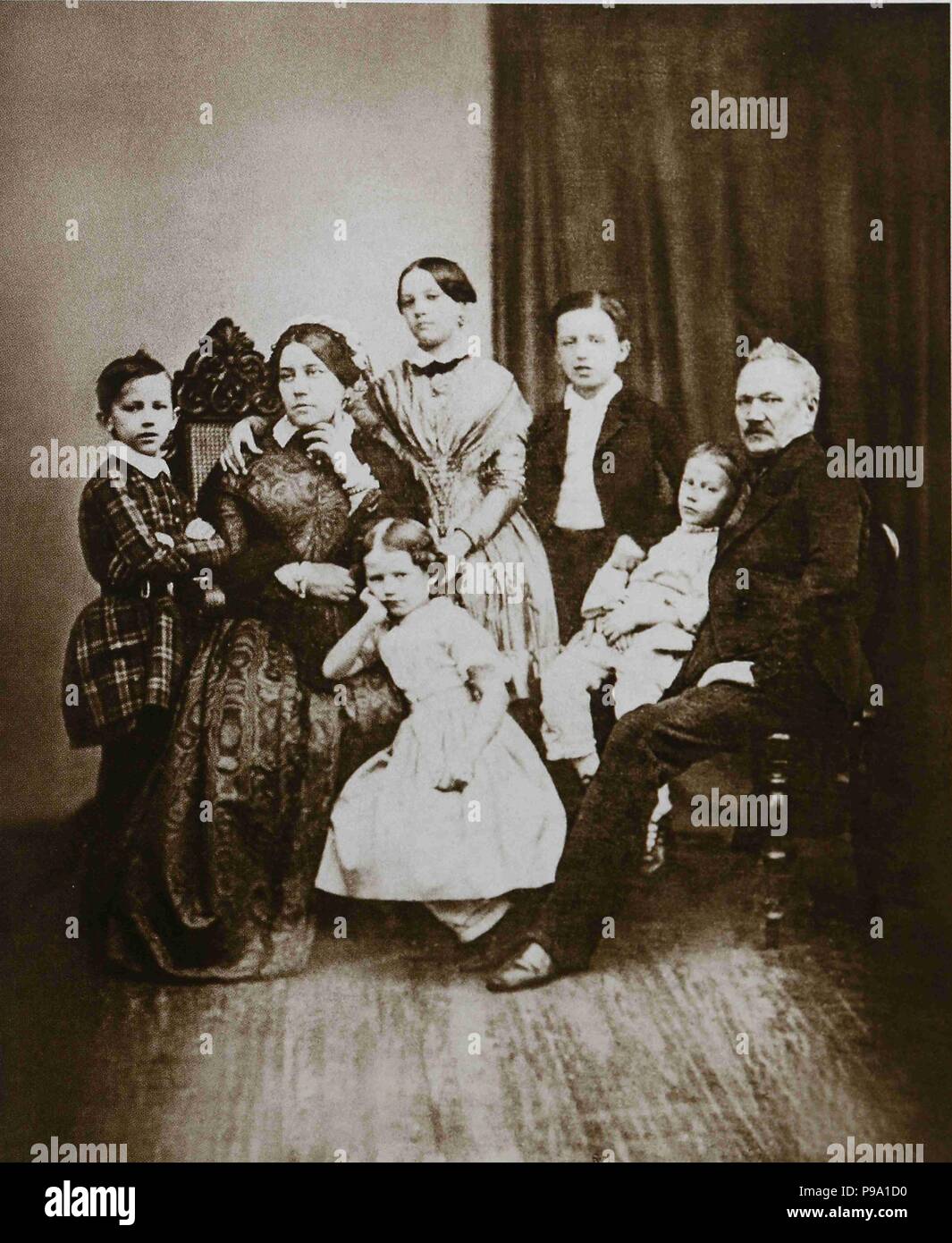The Tchaikovsky family. Left to right: Pyotr, Alexandra Andreyevna ...