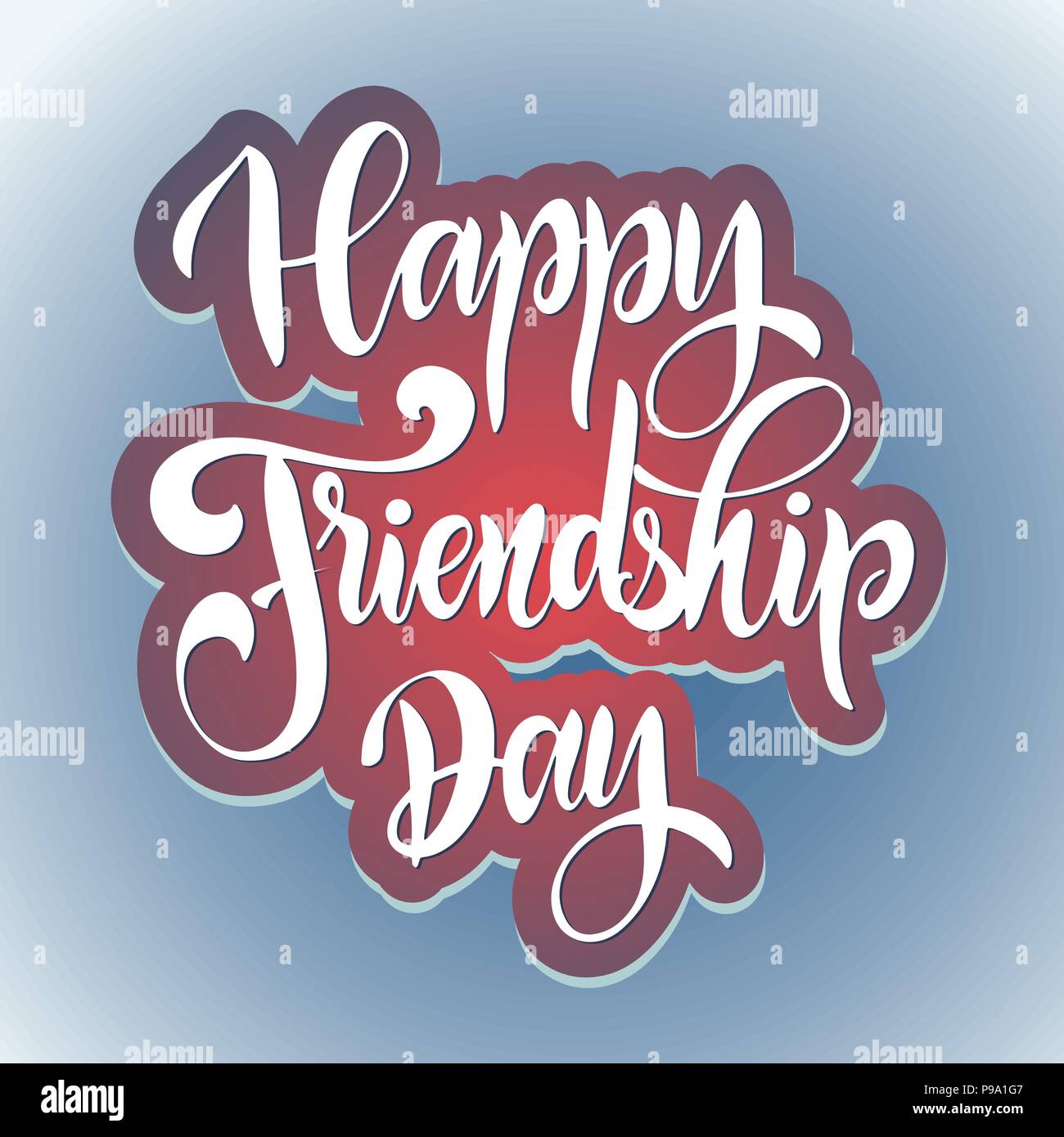 Friendship day hand drawn lettering. Vector elements for invitations ...