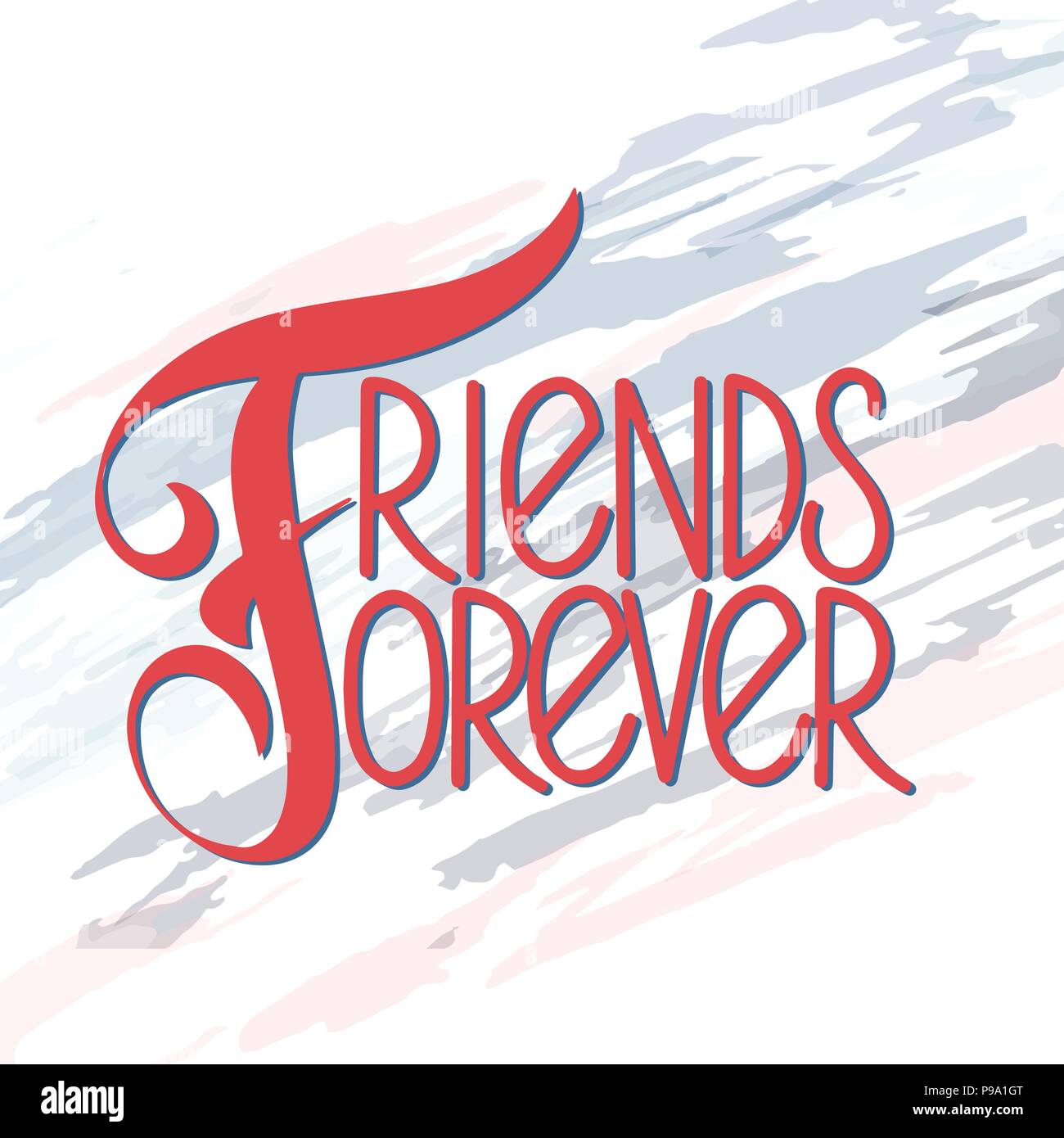 Friendship day hand drawn lettering. Friends forever. Vector elements ...
