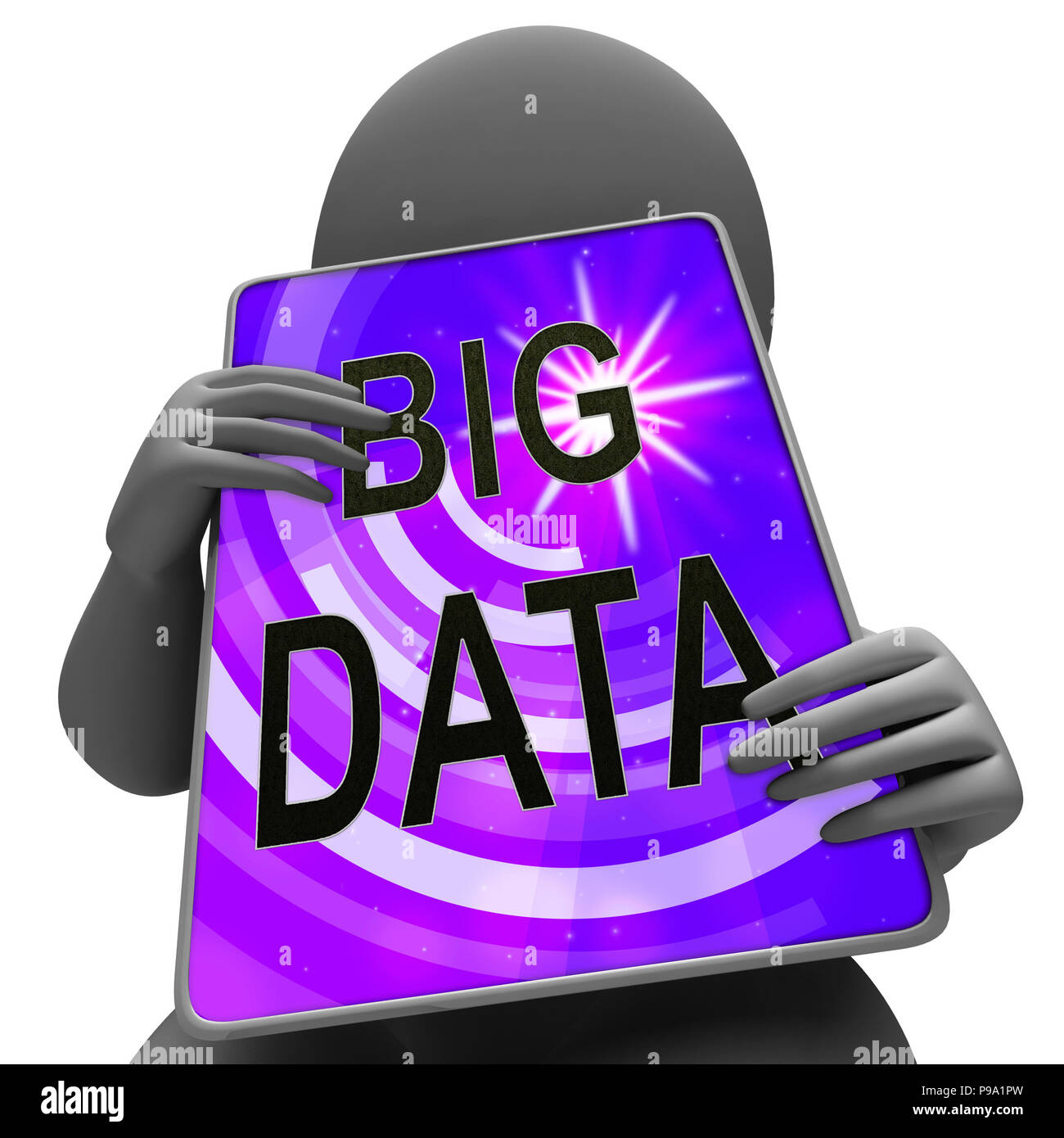 Bigdata Flow Stream Of Big Data 3d Rendering Shows A Fluid Information ...