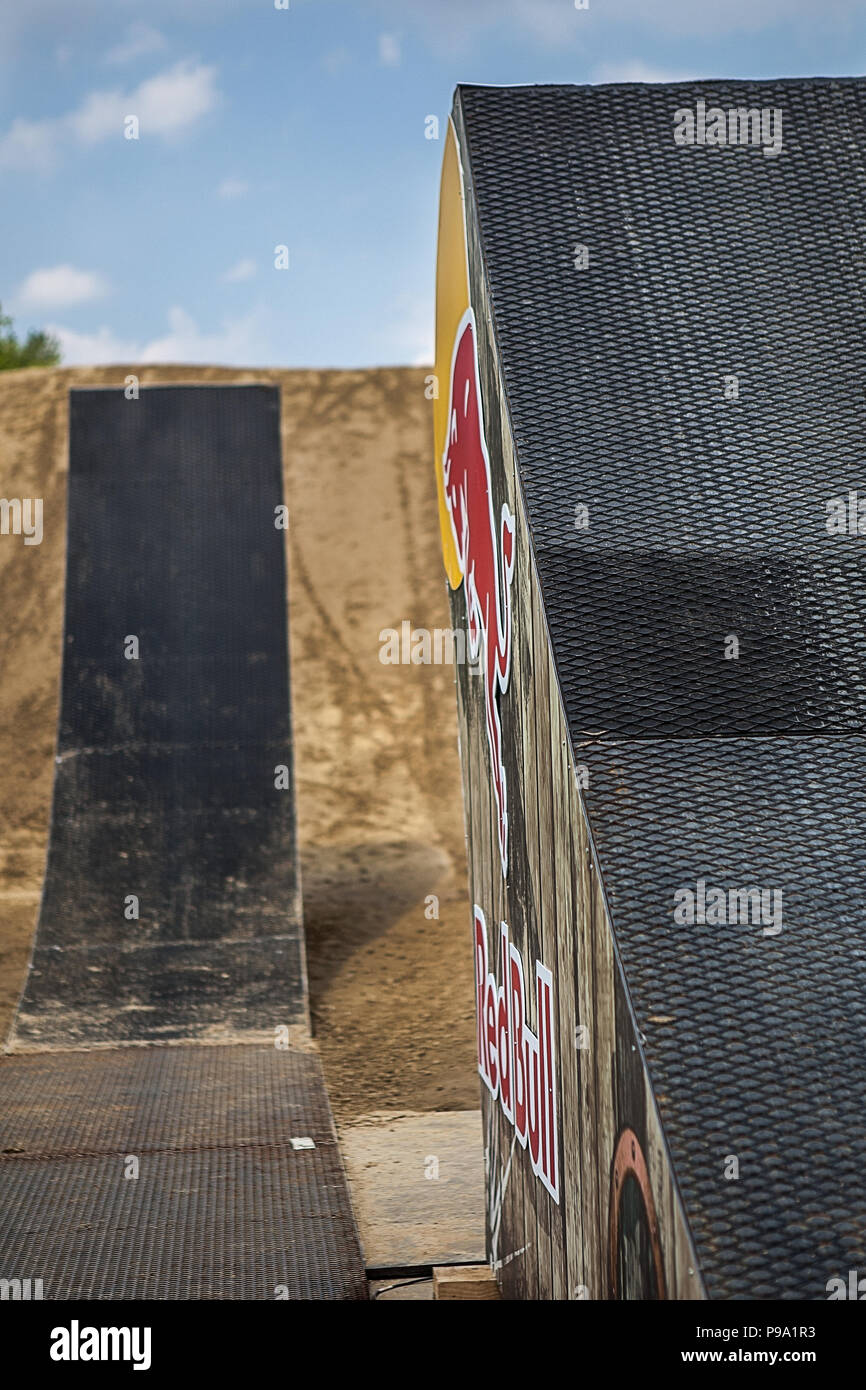 Racing ground at X-Fights Munich, FMX Ramp Stock Photo - Alamy