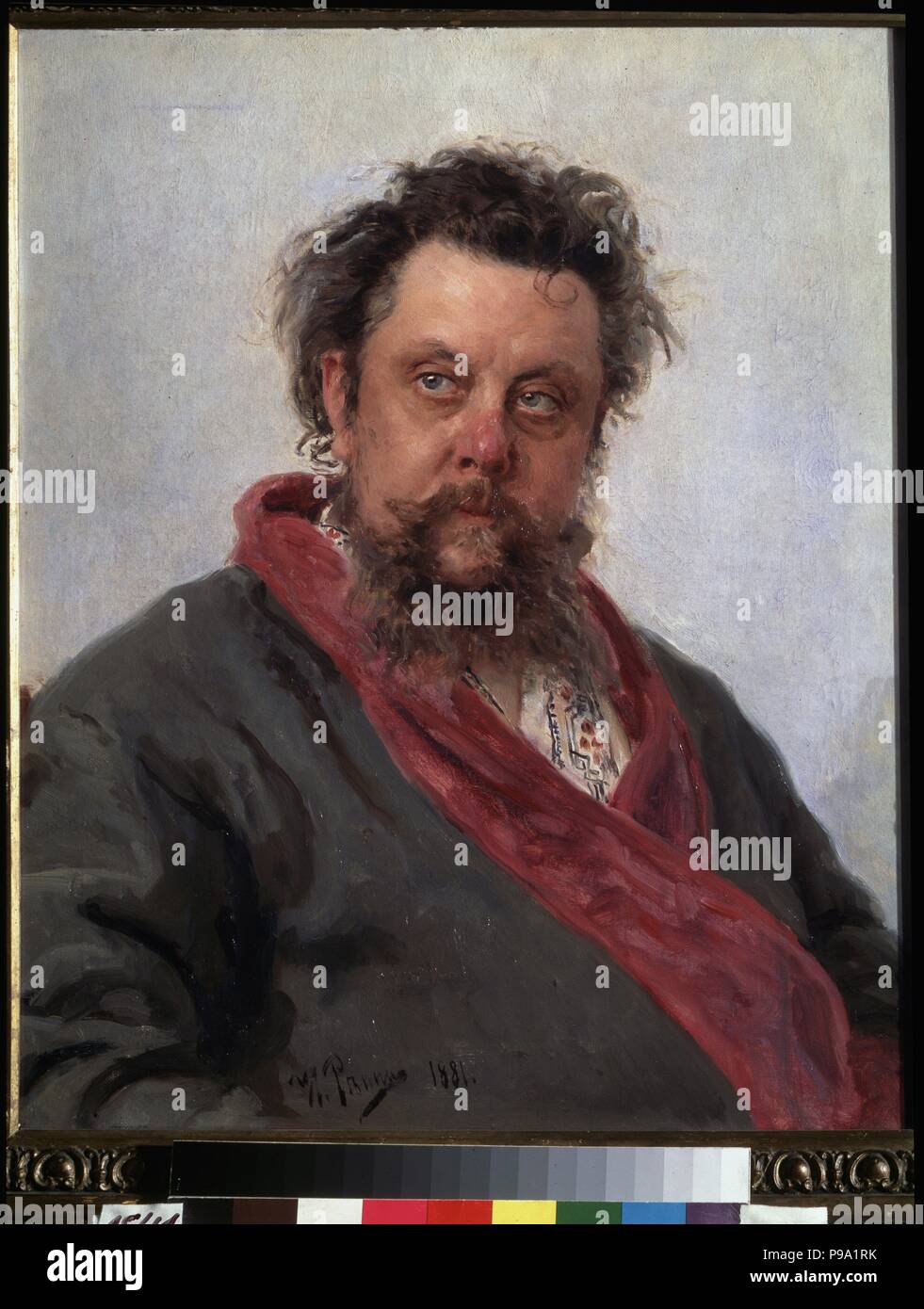 Portrait of the composer Modest Mussorgsky (1839-1881). Museum: State ...