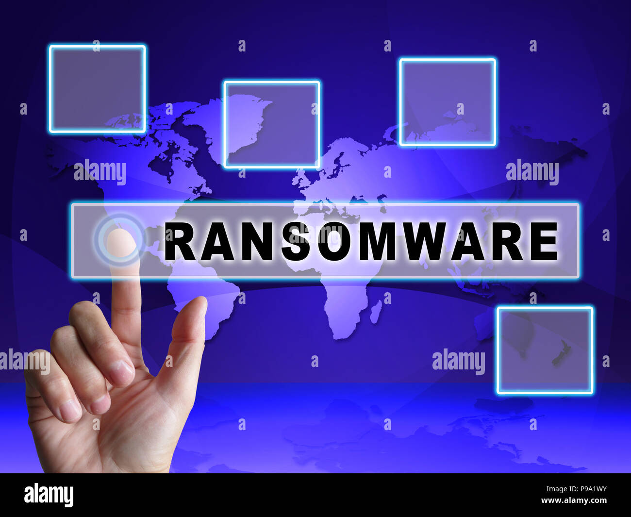 Ransom Ware Extortion Security Risk 3d Illustration Shows Ransomware ...