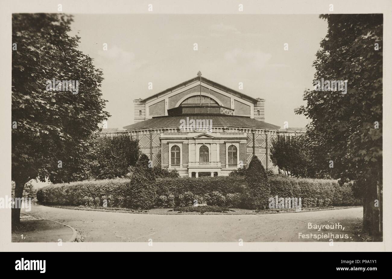 The Bayreuth Festival Theatre. Museum: PRIVATE COLLECTION Stock Photo ...