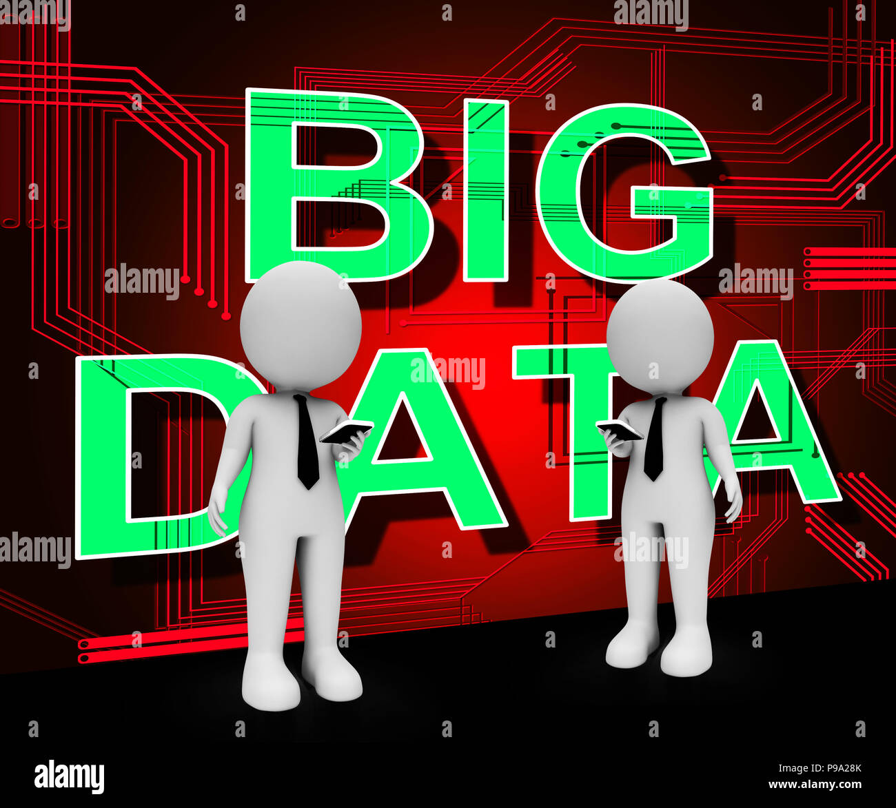 Big Data Tools Digital Toolbox 3d Rendering Shows Mainframe Computing ...