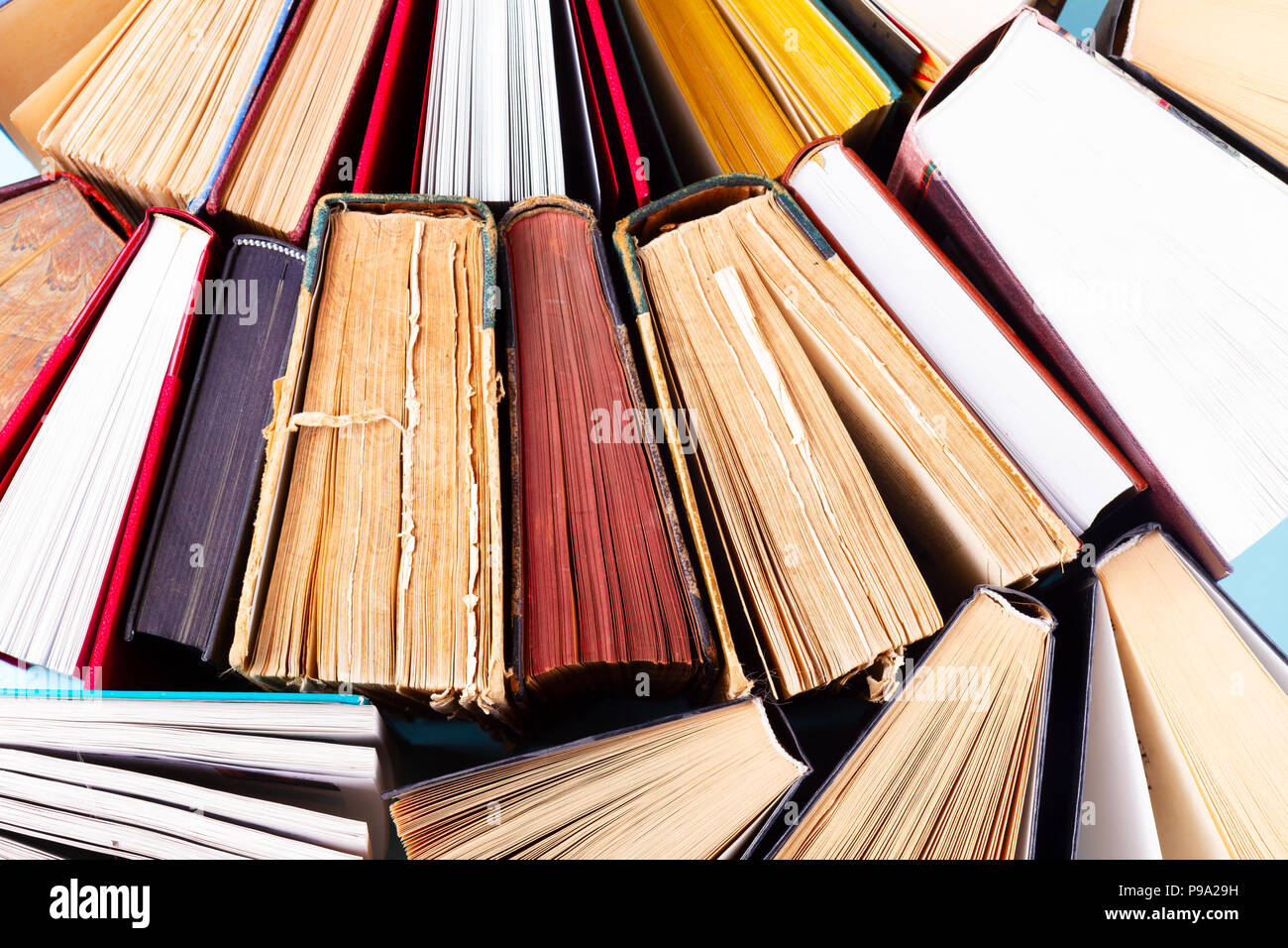 Pile of old books Stock Photo - Alamy