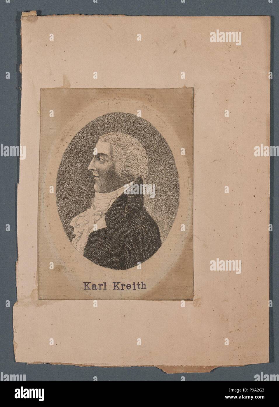 Portrait of Carl Kreith (1746-1807). Museum: PRIVATE COLLECTION Stock ...