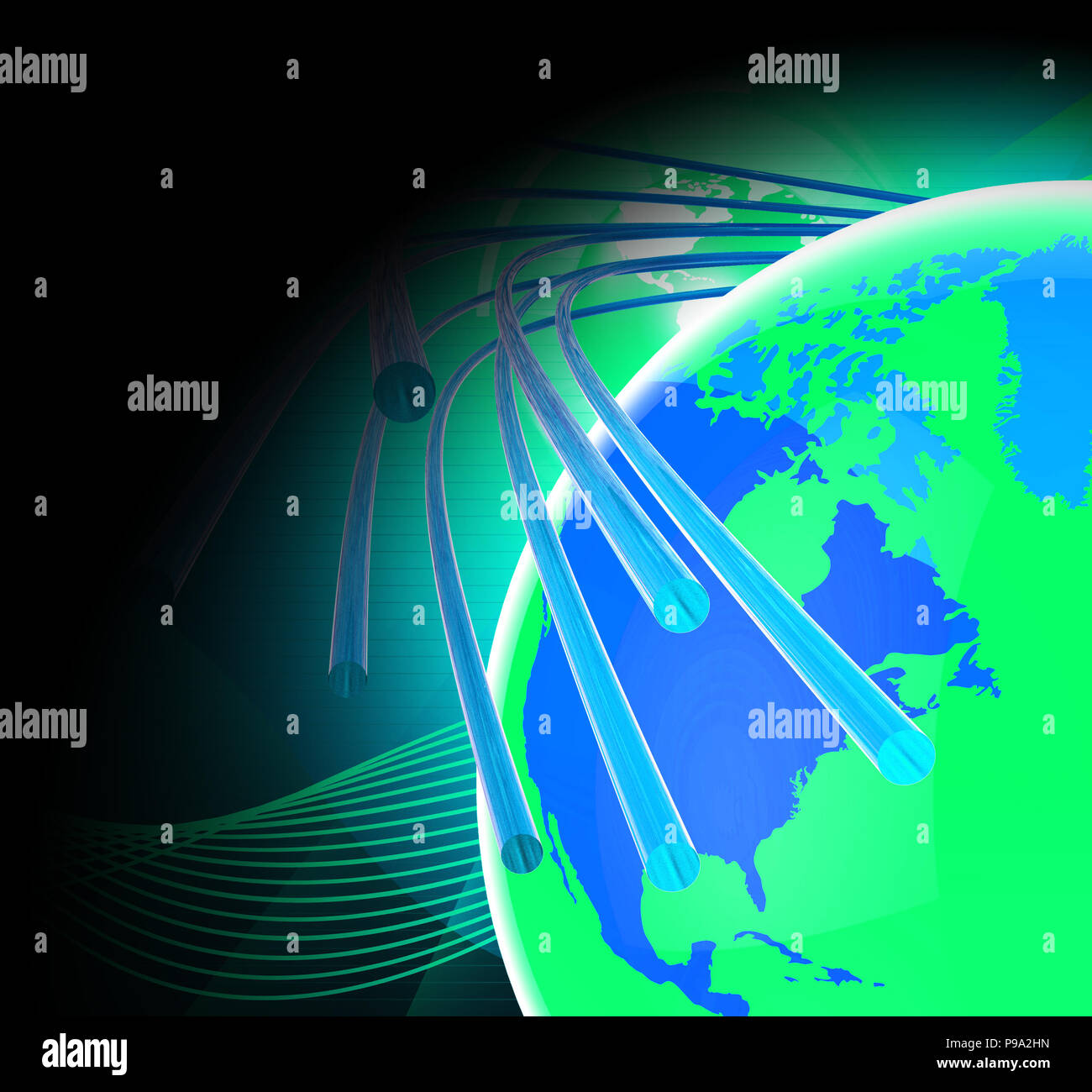 Interconnected world map business travel hi-res stock photography and ...