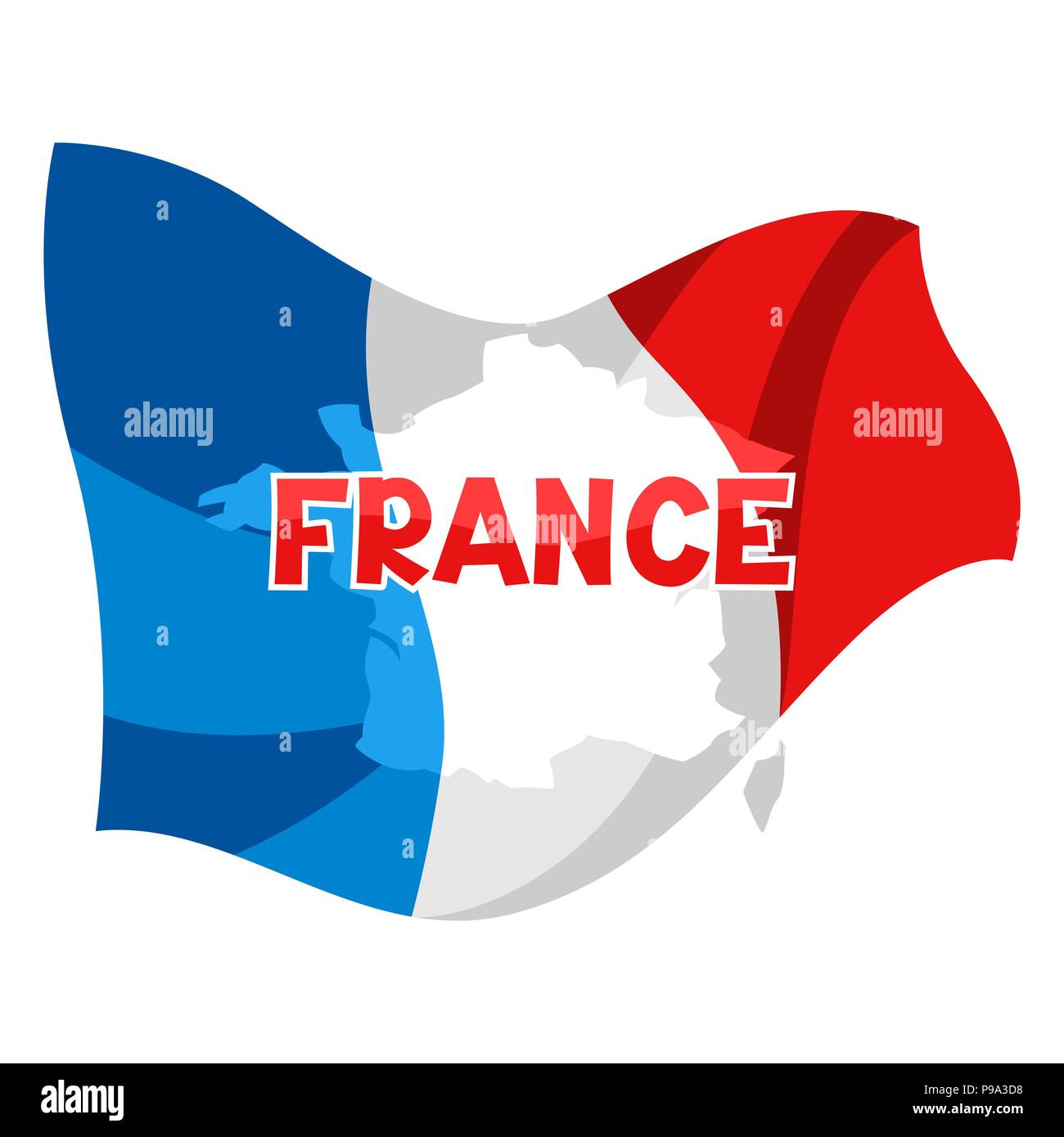 France culture map Cut Out Stock Images & Pictures - Alamy